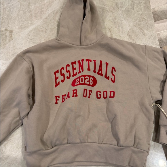 Fear of God | Sweaters | Fear Of God Essentials Hoodie Smoke Grey With ...